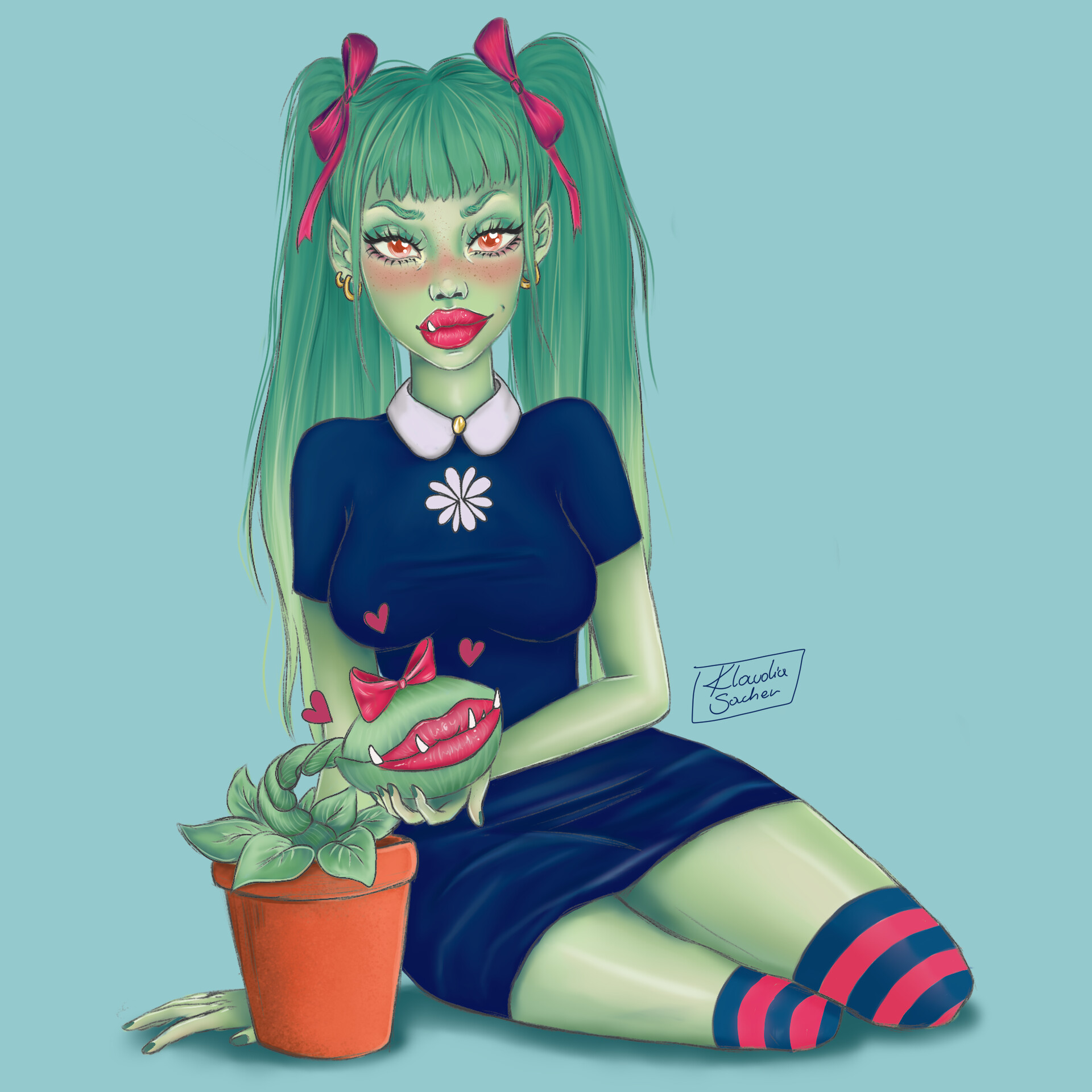 ArtStation - Green girl