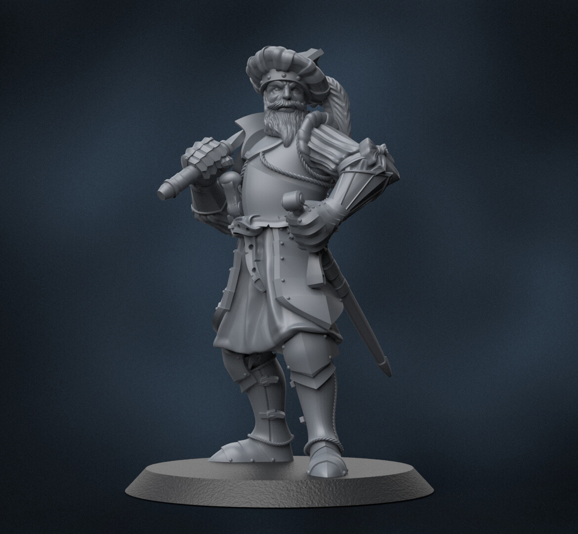 ArtStation - The Captain, 32 mm miniature
