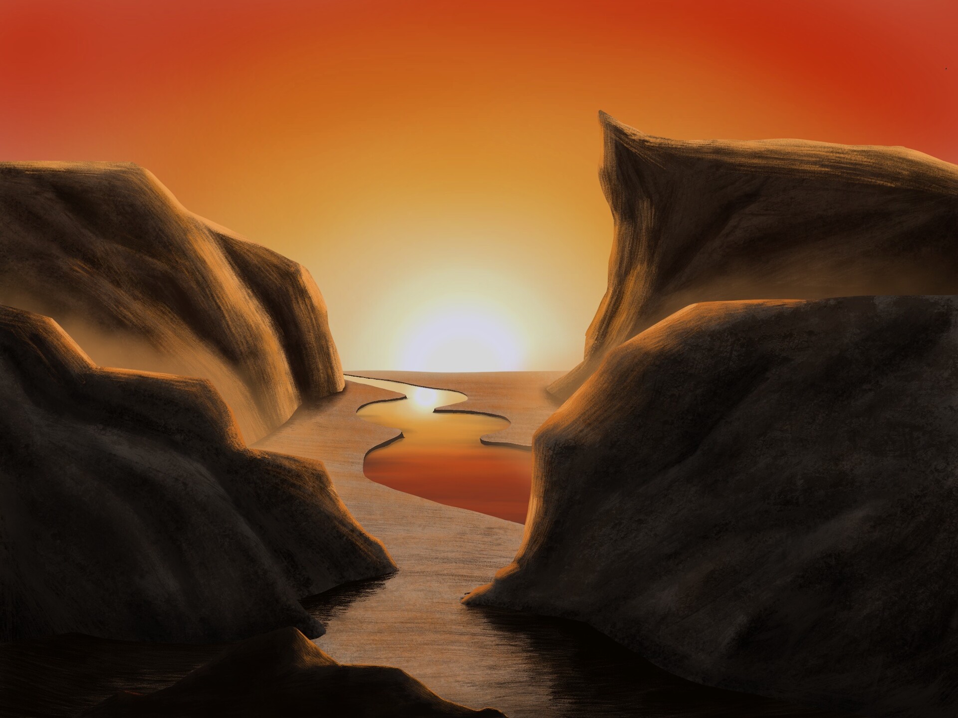 ArtStation - Fire Cliffs