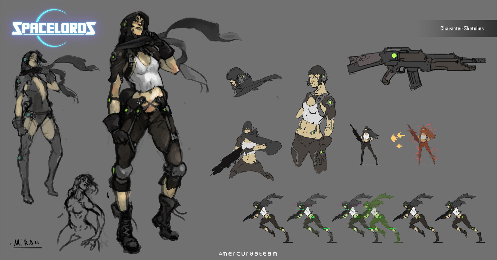 Jorge Benedito - Spacelords Playable Characters Sketches.