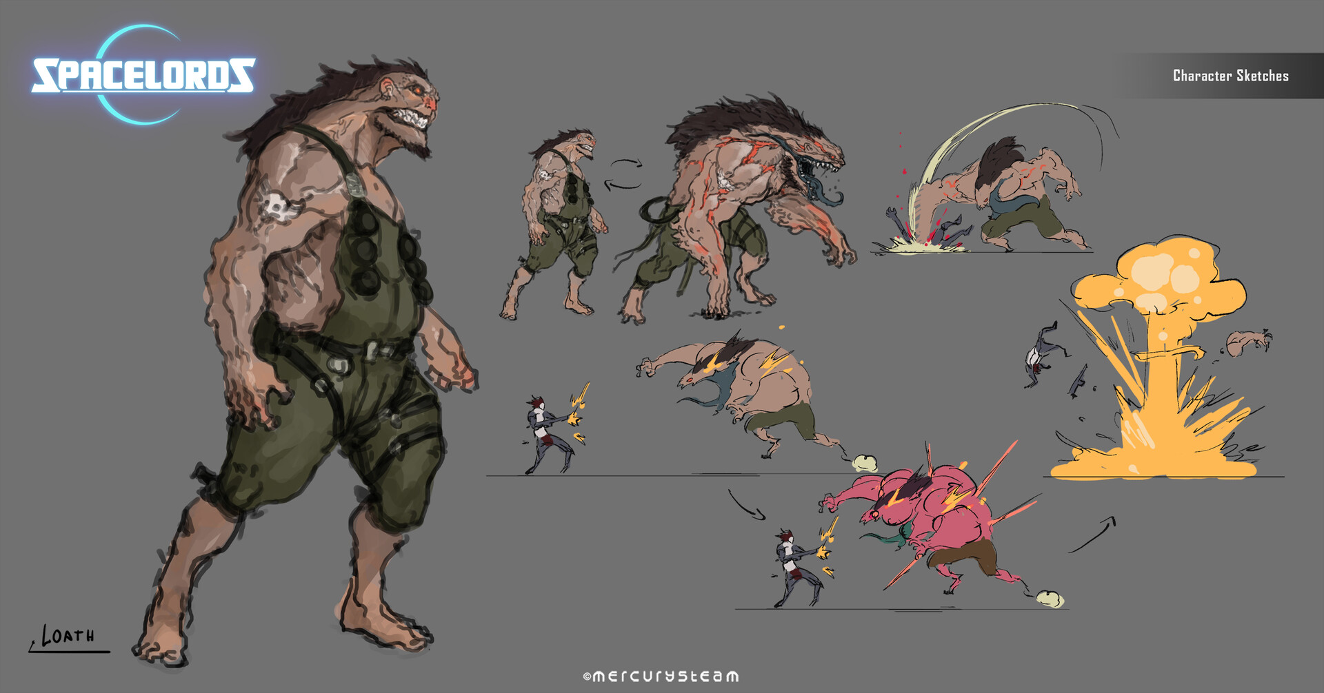 Jorge Benedito - Spacelords Playable Characters Sketches.