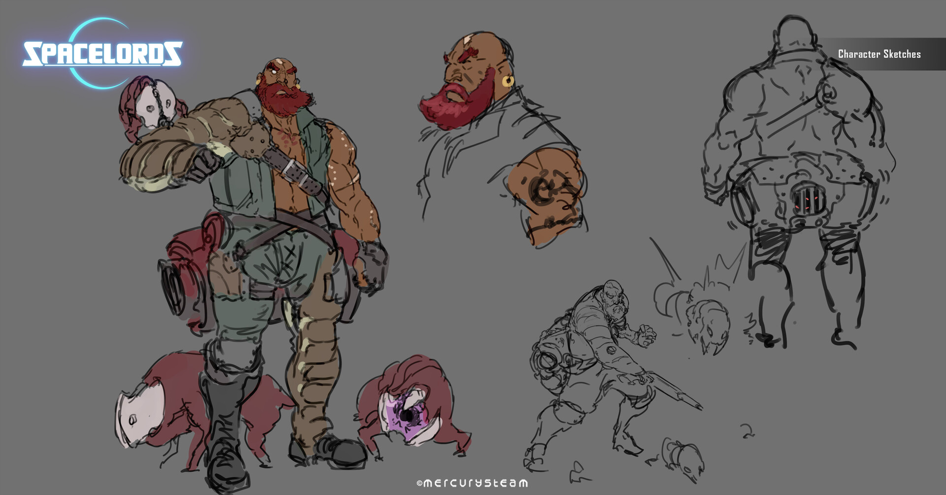 Jorge Benedito - Spacelords Playable Characters Sketches.