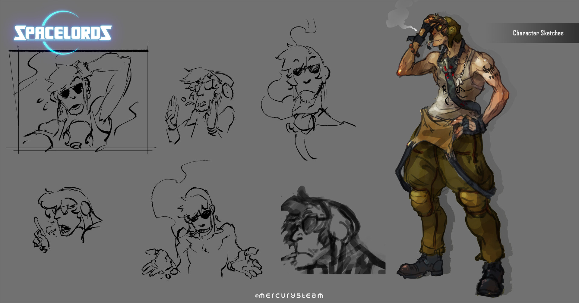 Jorge Benedito - Spacelords Playable Characters Sketches.