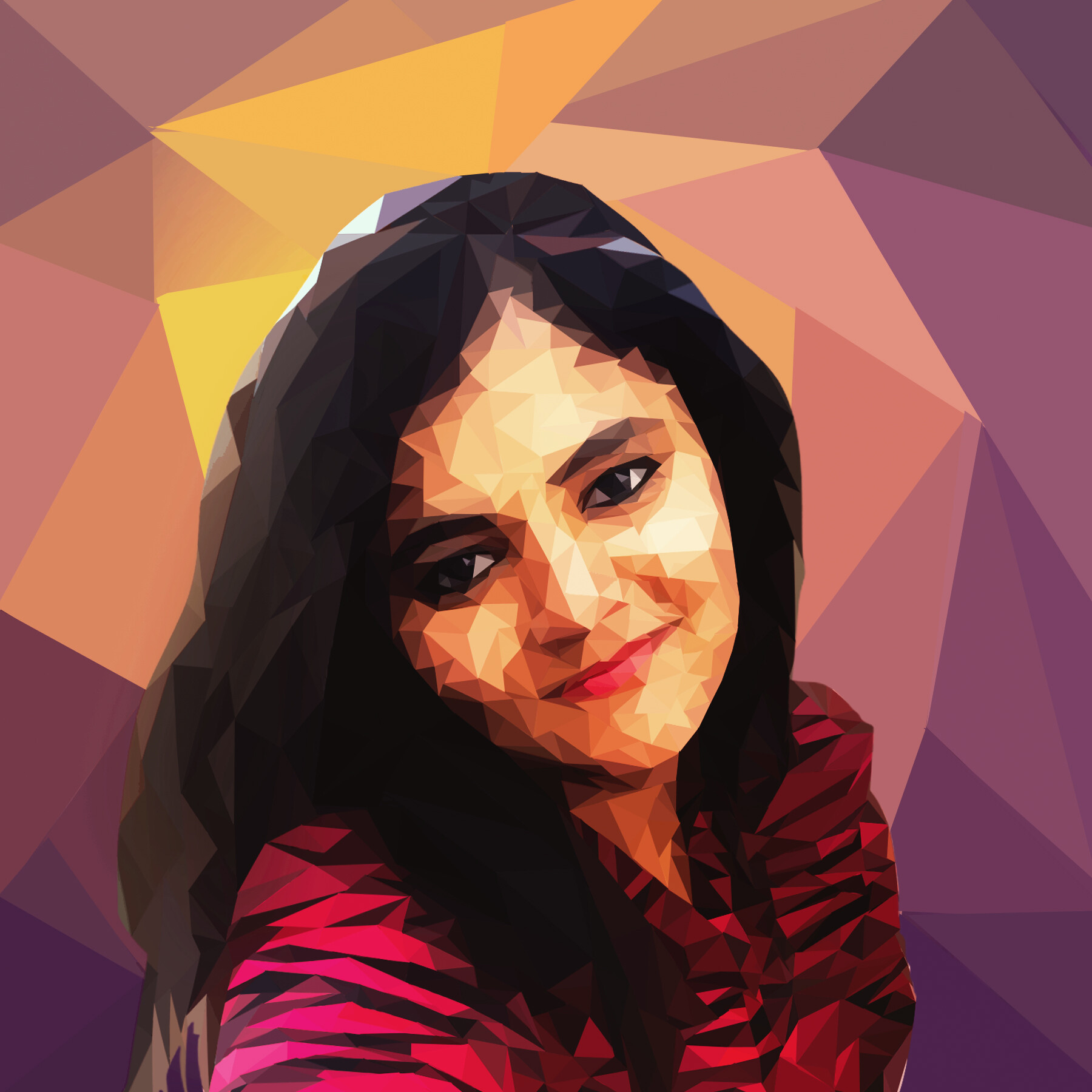 ArtStation - Self Portrait (Low Polyart)