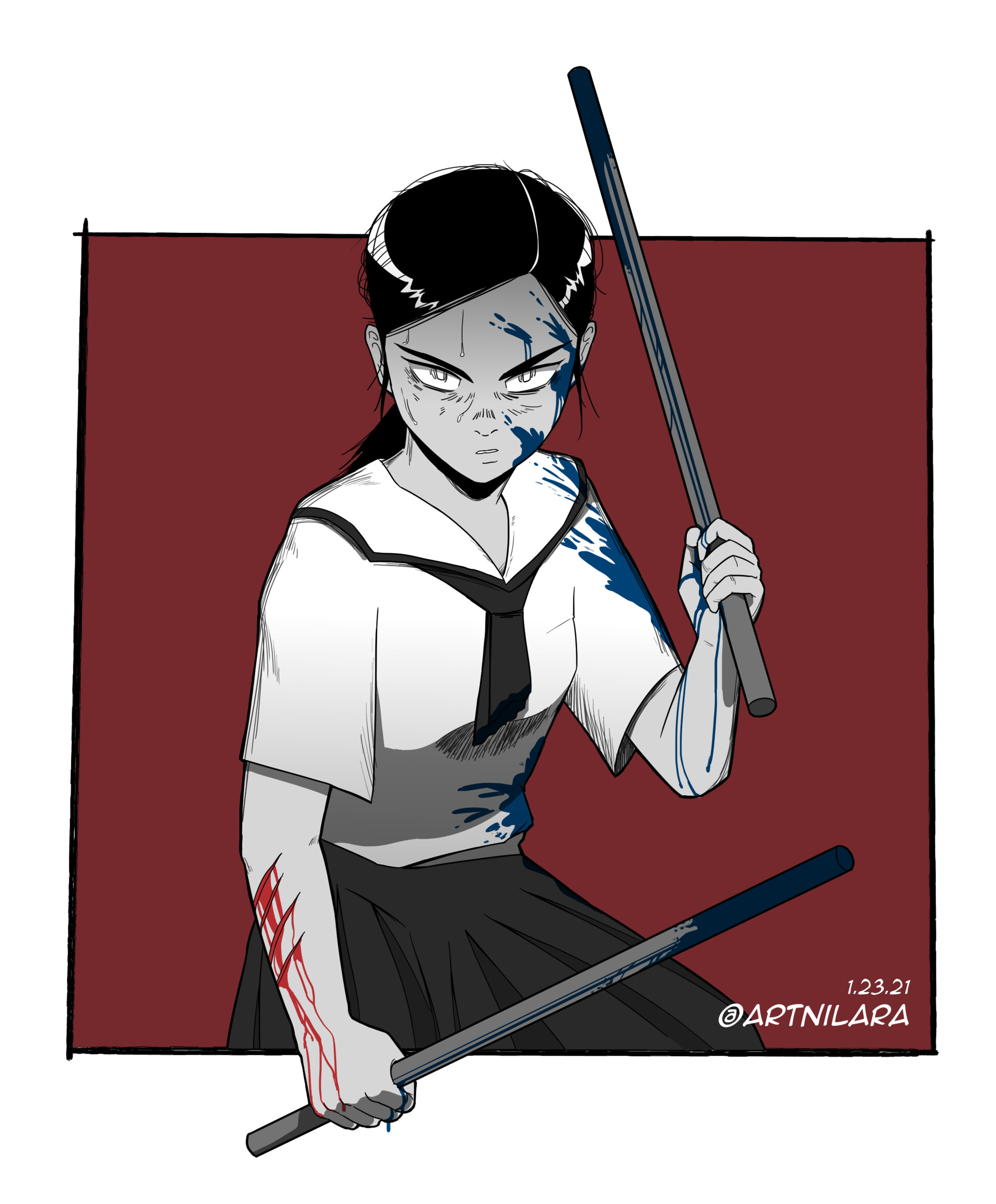 ArtStation - Arnis Girl (Original Character Design)