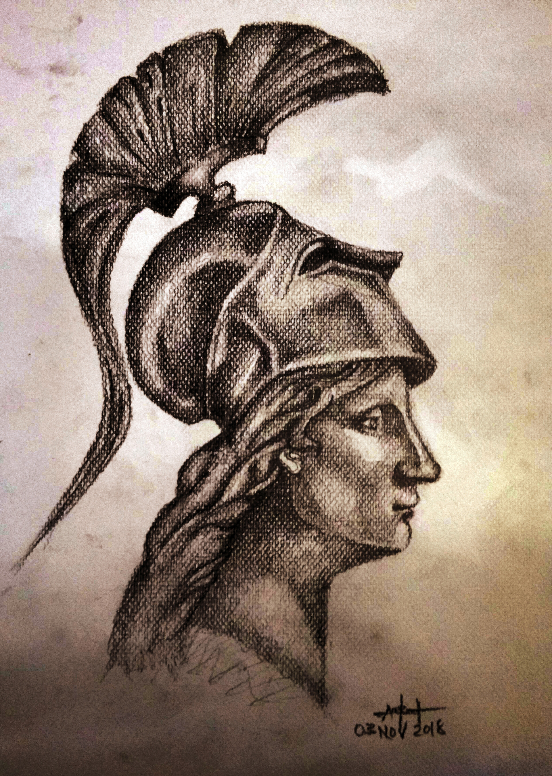 Pallas Athena Drawing