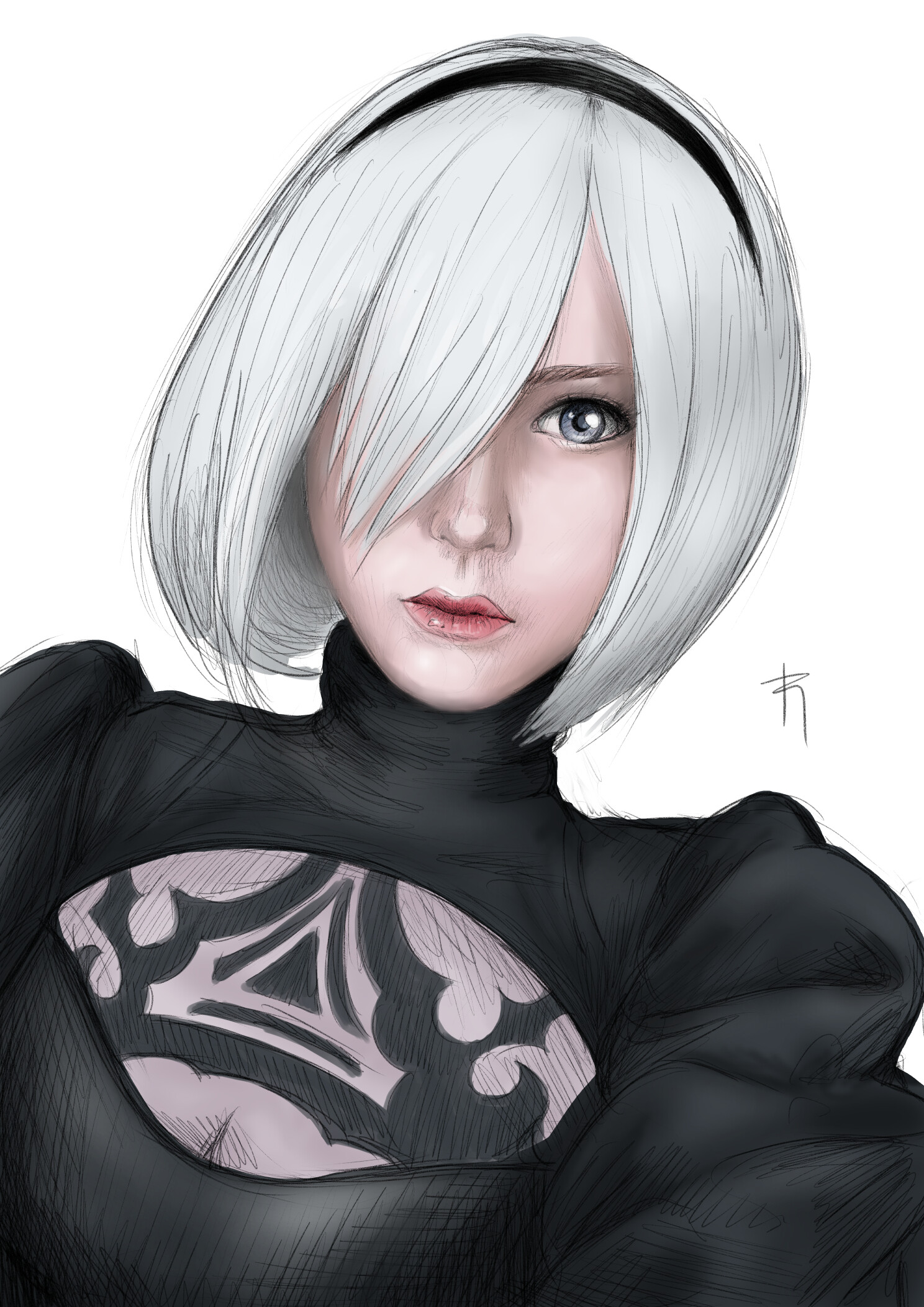 ArtStation - BANBANKO Nier Automata 2b cosplay portrait