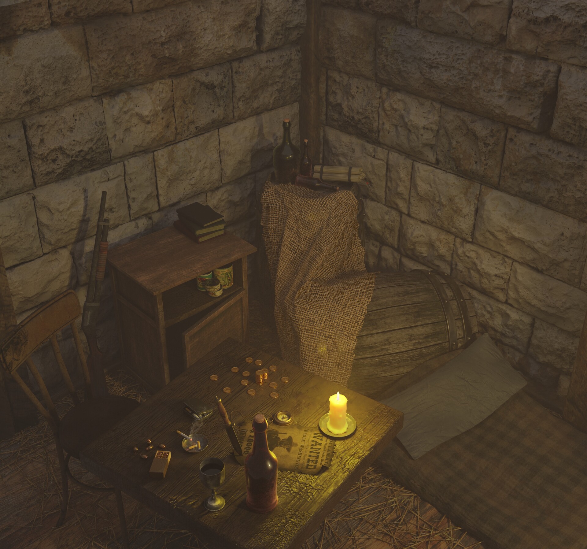 ArtStation - bounty hunter's lair