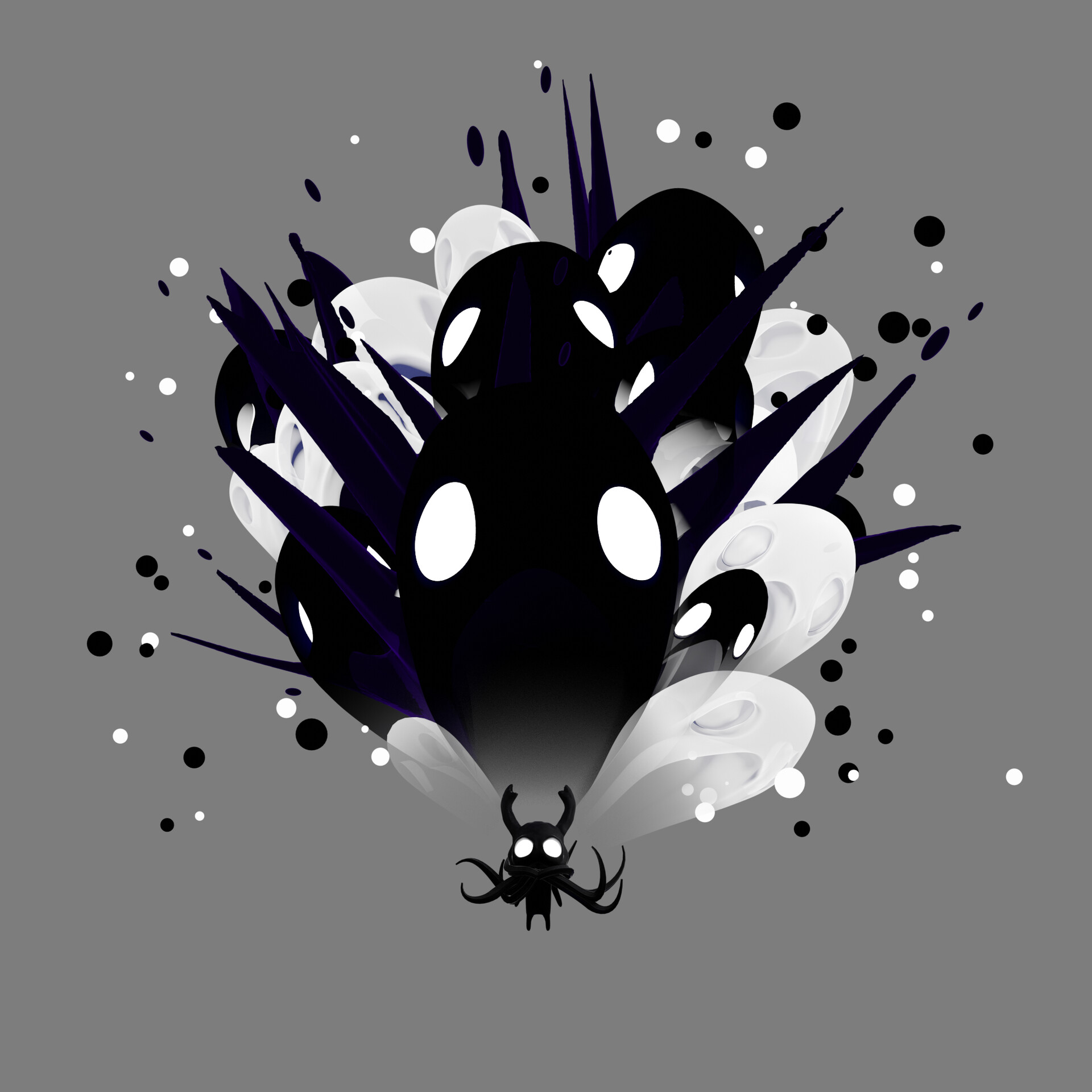 Leonardo Stolberg - Hollow Knight Fan Art: Abyss Shriek