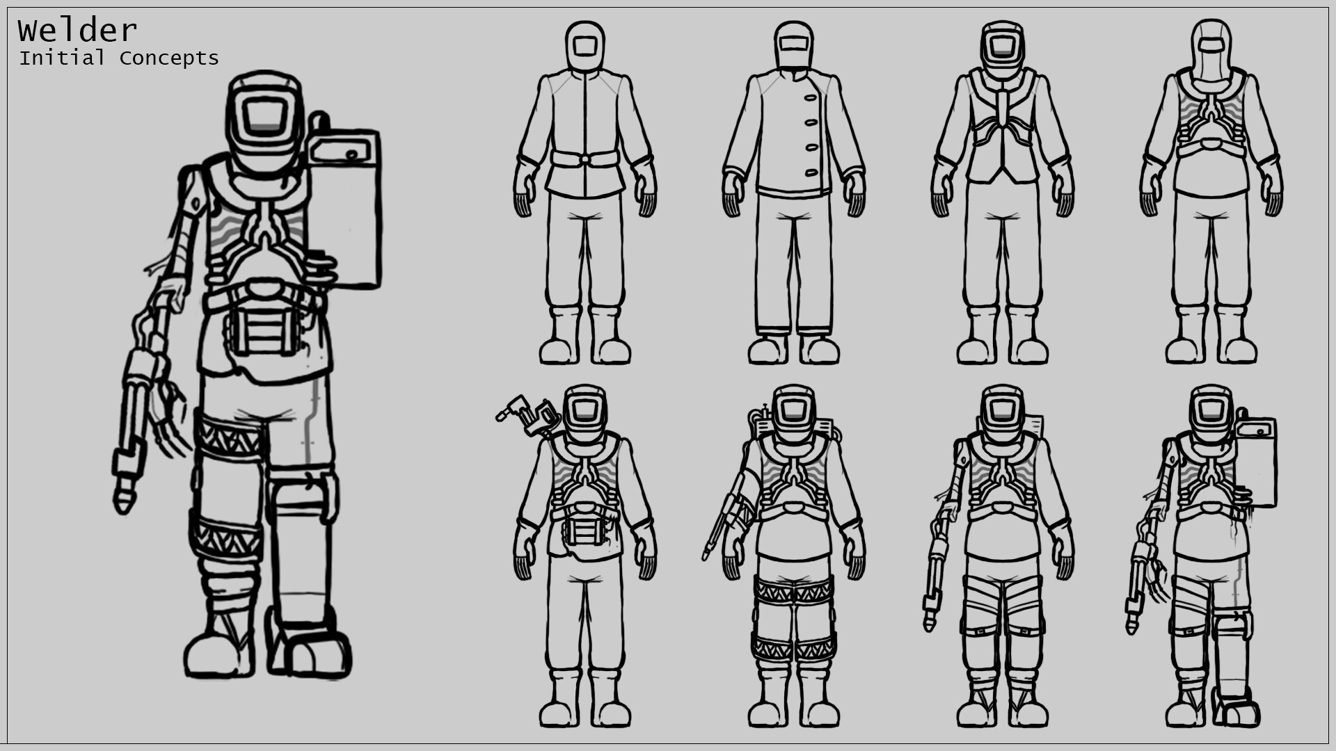 J H - The Welder - Character Design