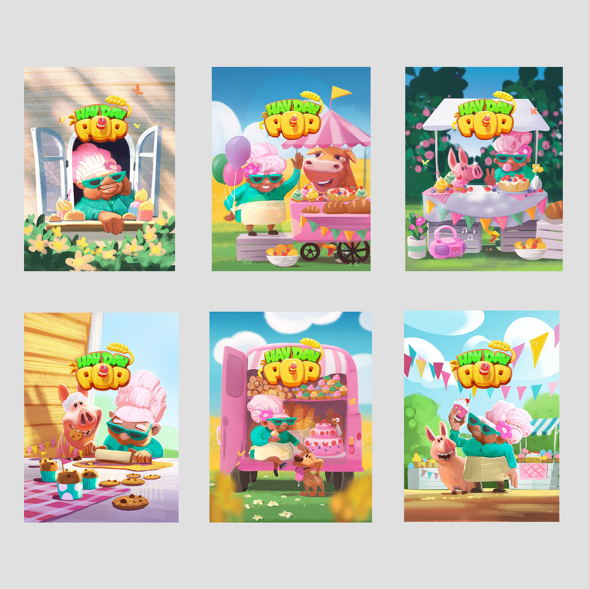 Studio Piñata - Hay Day Pop! Keyart Concepts
