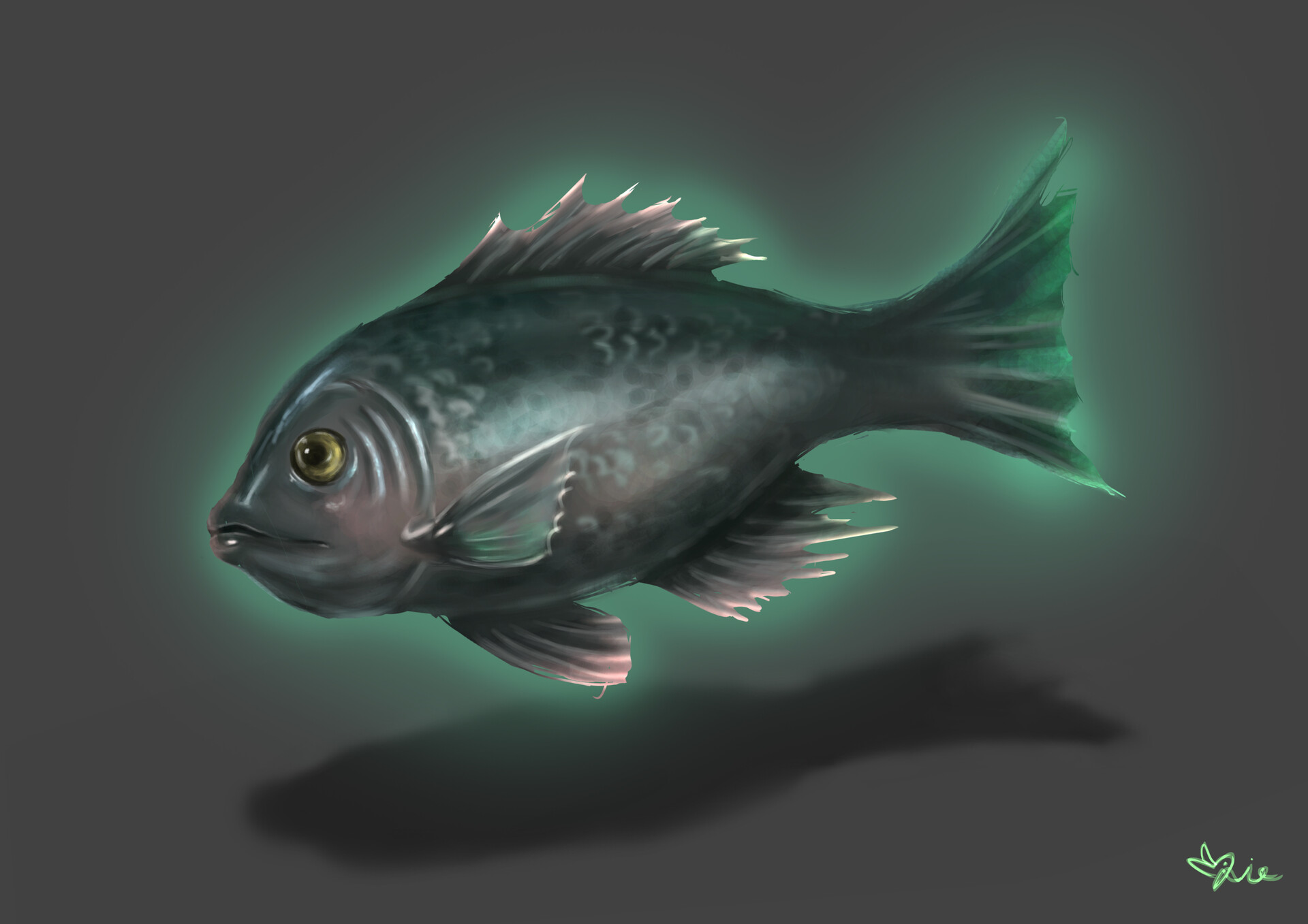 ArtStation - fish painting study