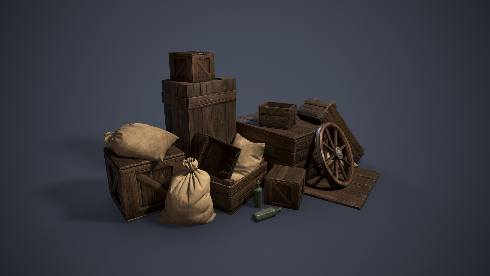 ArtStation - Pile of crates