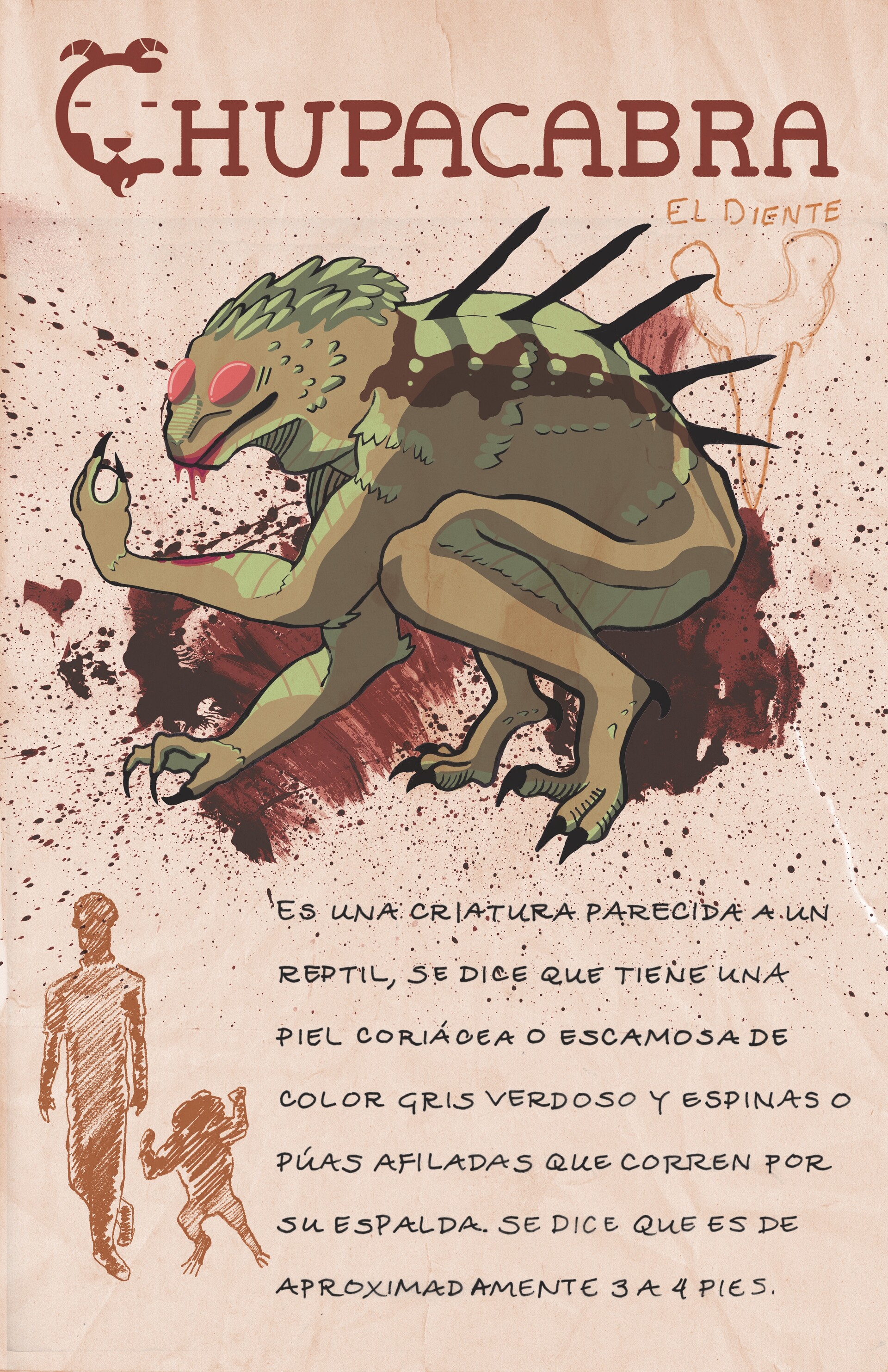 ArtStation - Horror Triptych Series: Chupacabra