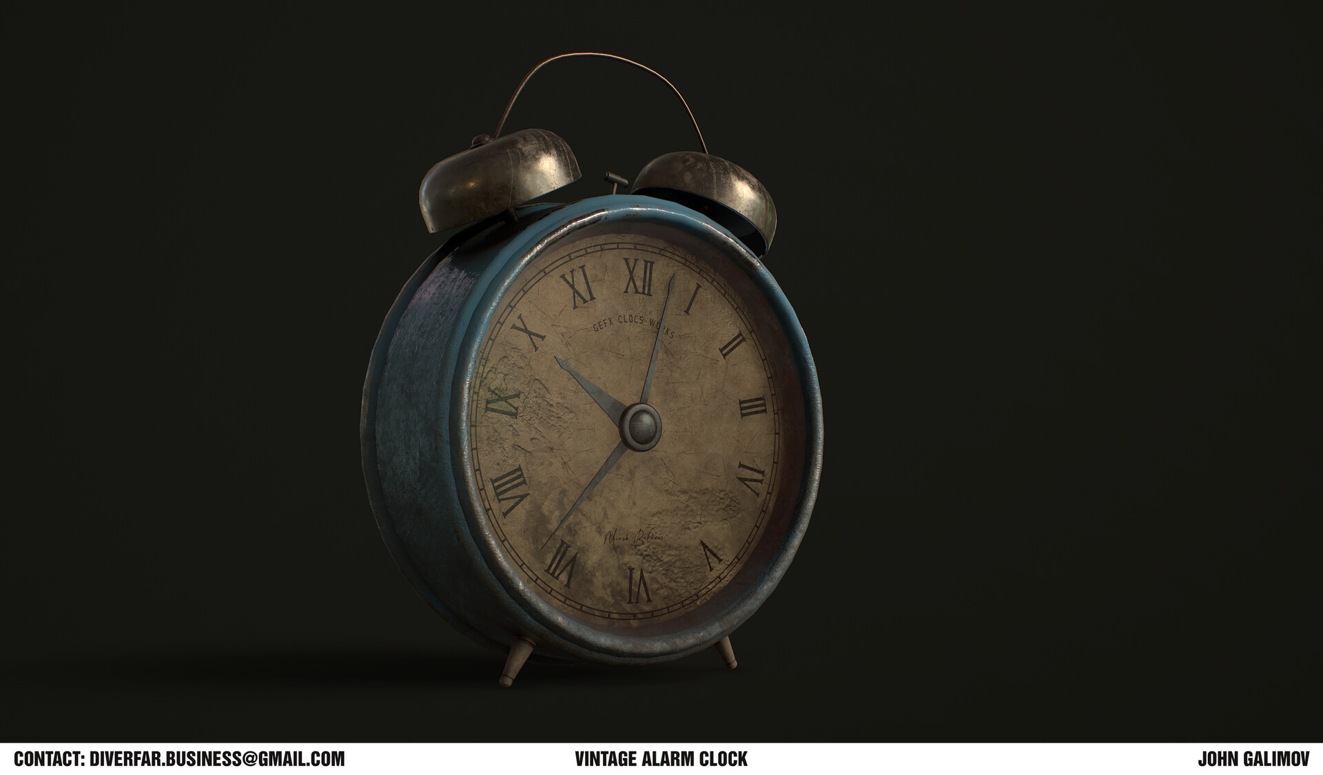 ArtStation - Vintage Alarm Clock - 3D Game Ready