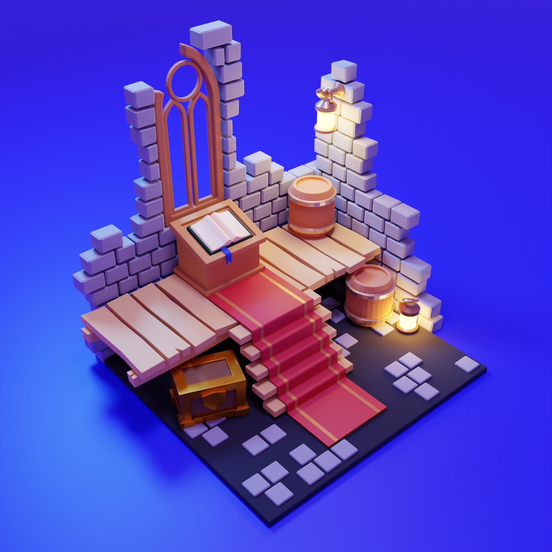 ArtStation - Gothic Church Ruins - Game Asset