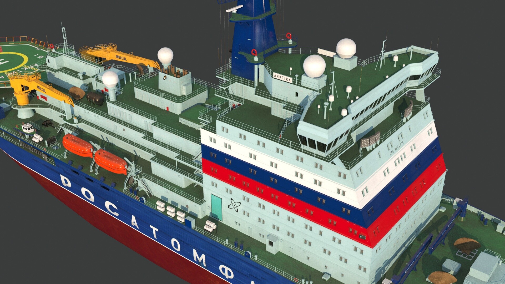 Tim Samedov - Arktika Project 22220 icebreakers 3D model