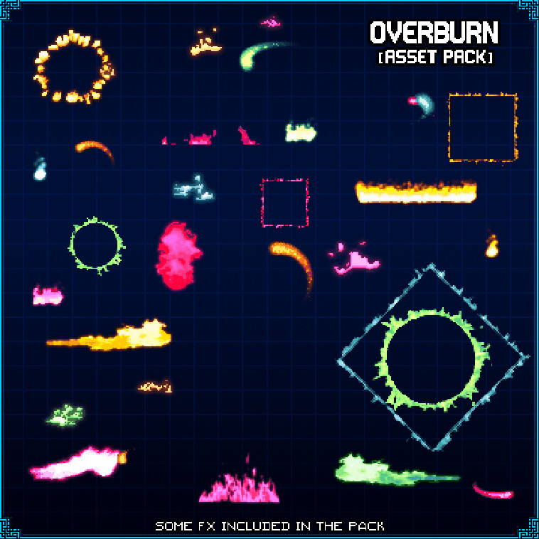 ArtStation - [GIF] OVERBURN FX Animations (Pixel Art Fire Effects)