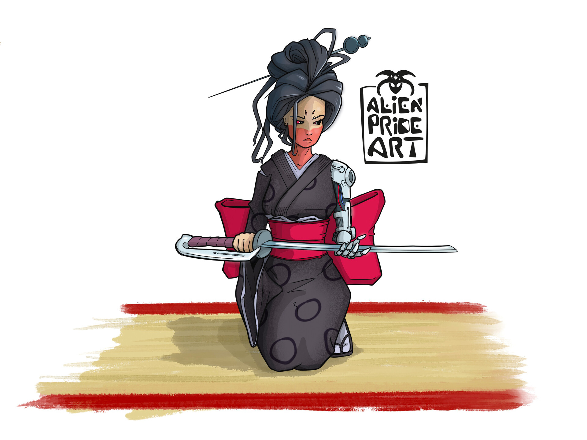 ArtStation - Geisha in Technosaka