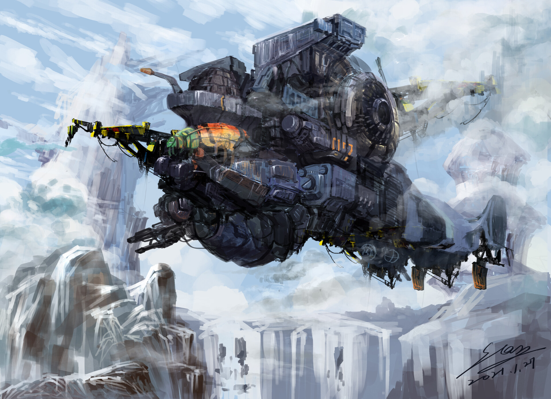 ArtStation - Gunship 02 202010127