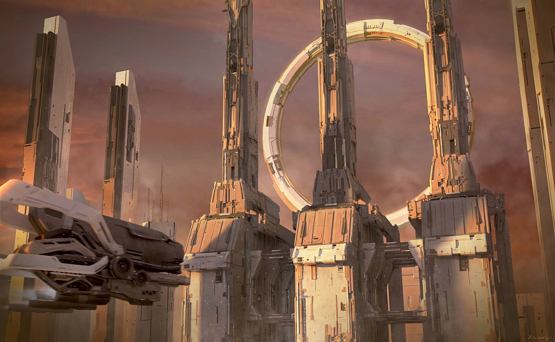 ArtStation - dusk city