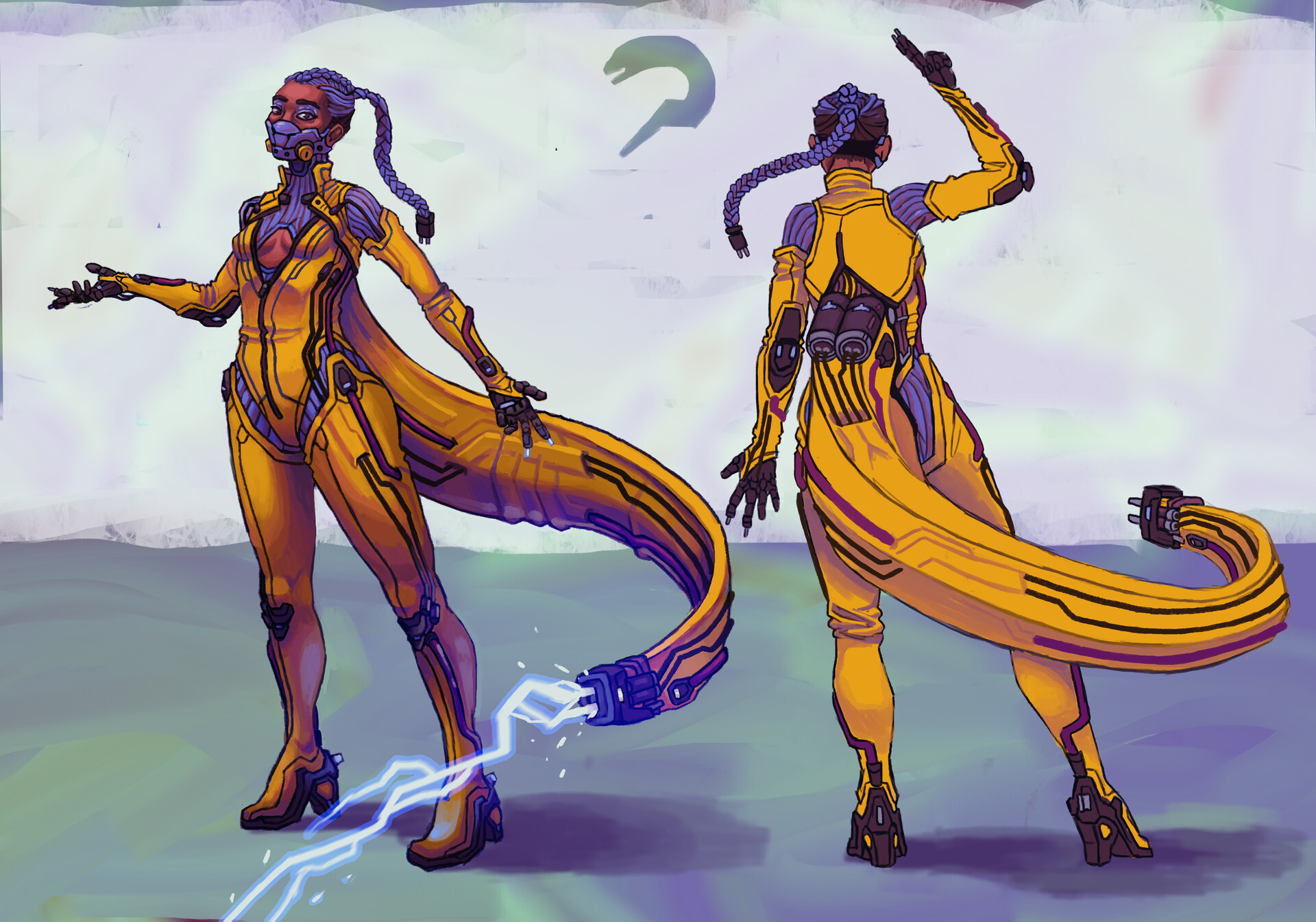 ArtStation - Eel Lady character concept art