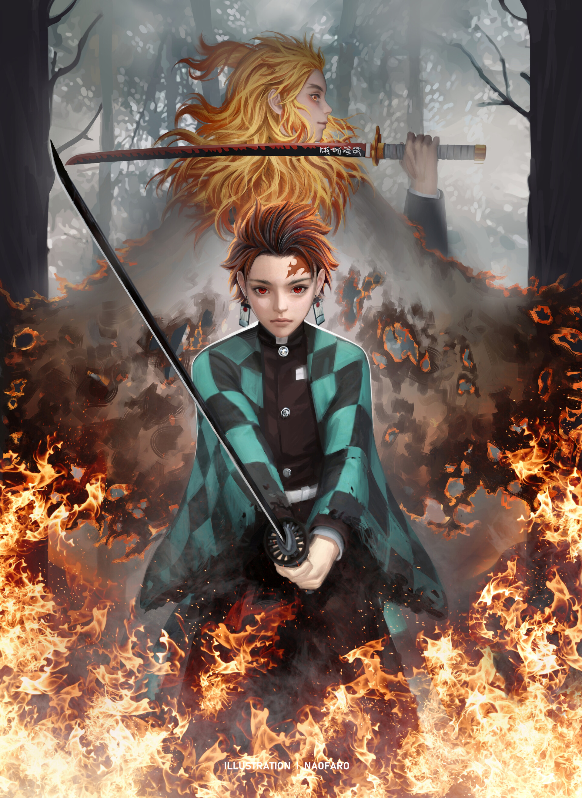 ArtStation - Demon Slayer Fanart