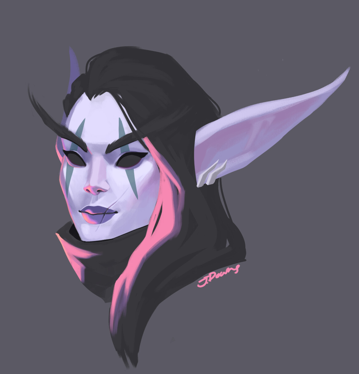 ArtStation - Night Elf Portrait