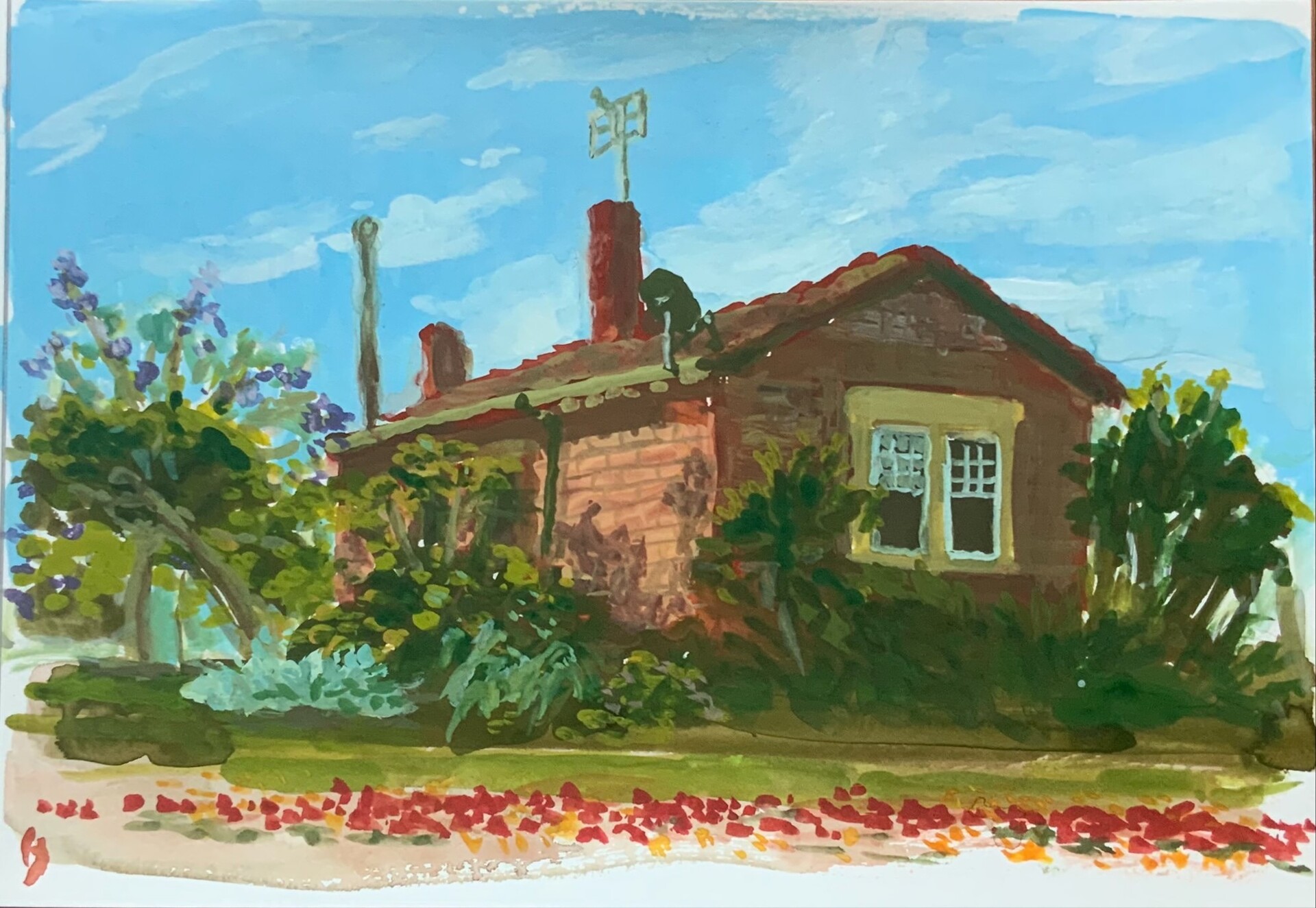 ArtStation - Some Plein-air Gouache Paintings