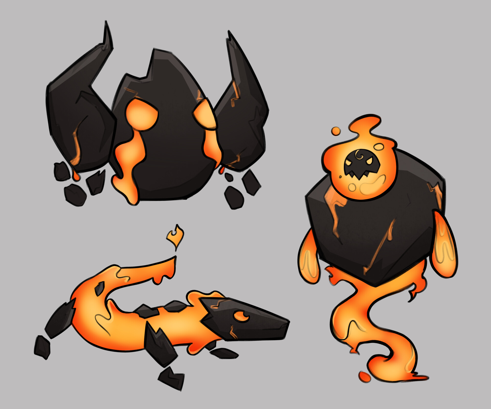 ArtStation - Project Meltdown: Lava Enemies Concepts