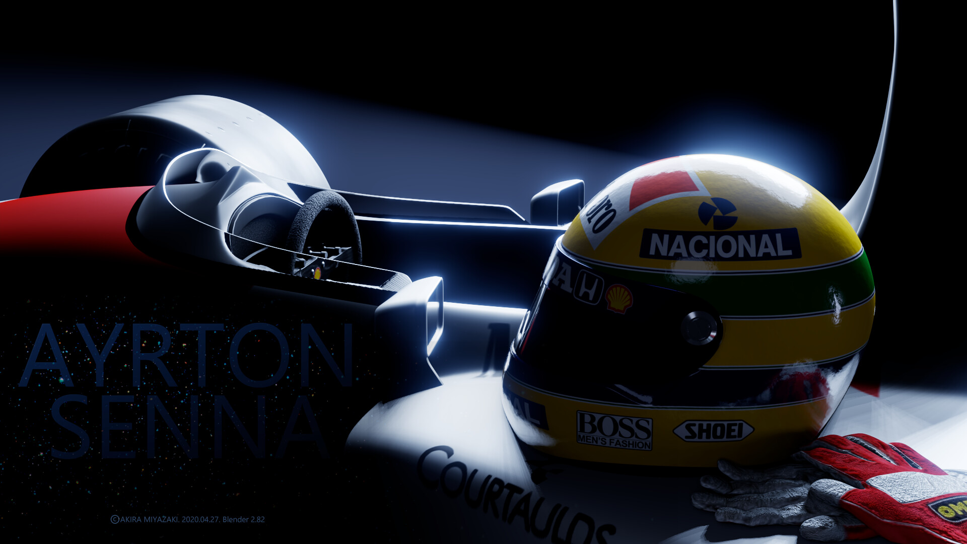 ArtStation - SENNA' MP4/7 & HELMET