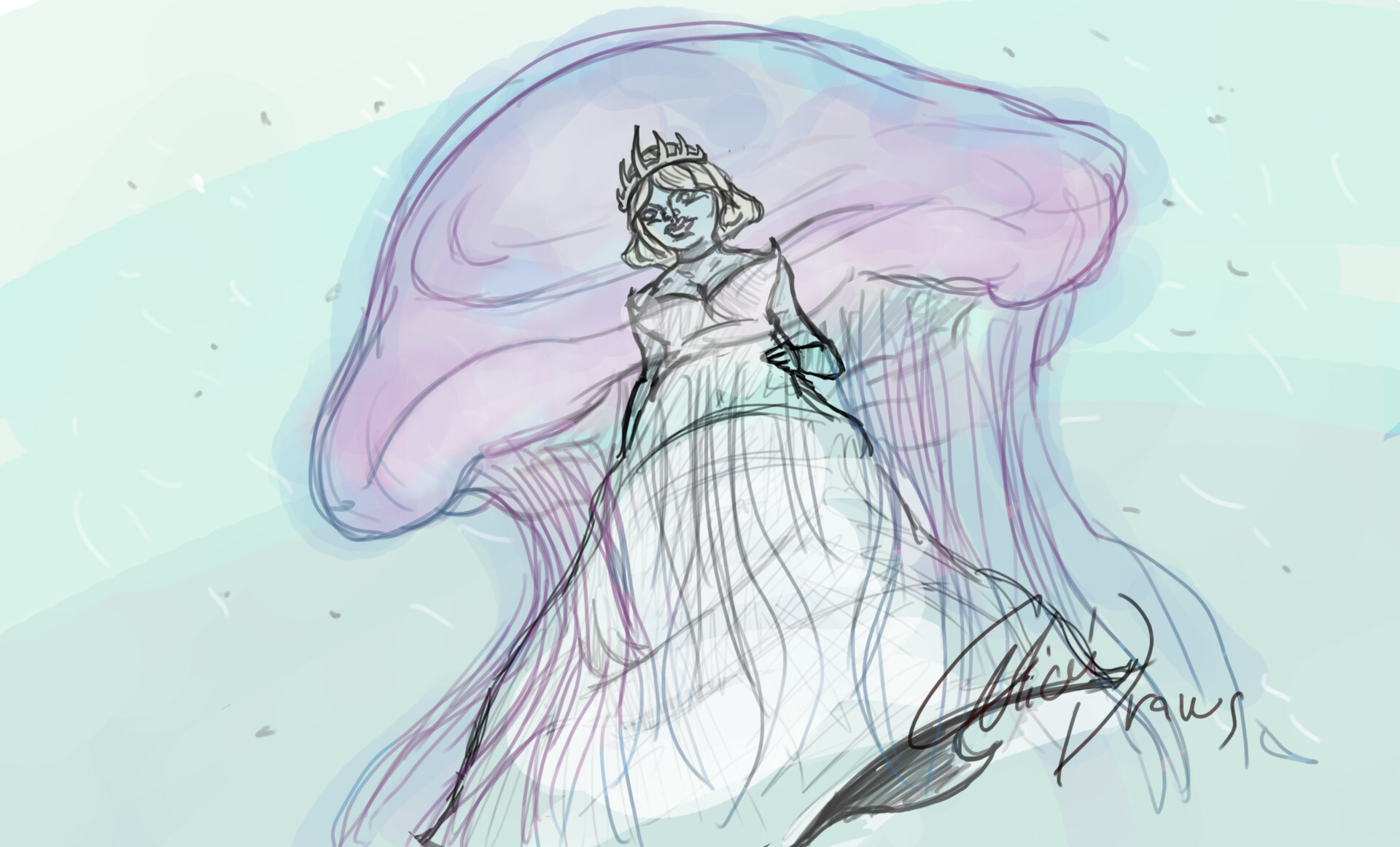 ArtStation - Water Queen of the sea.