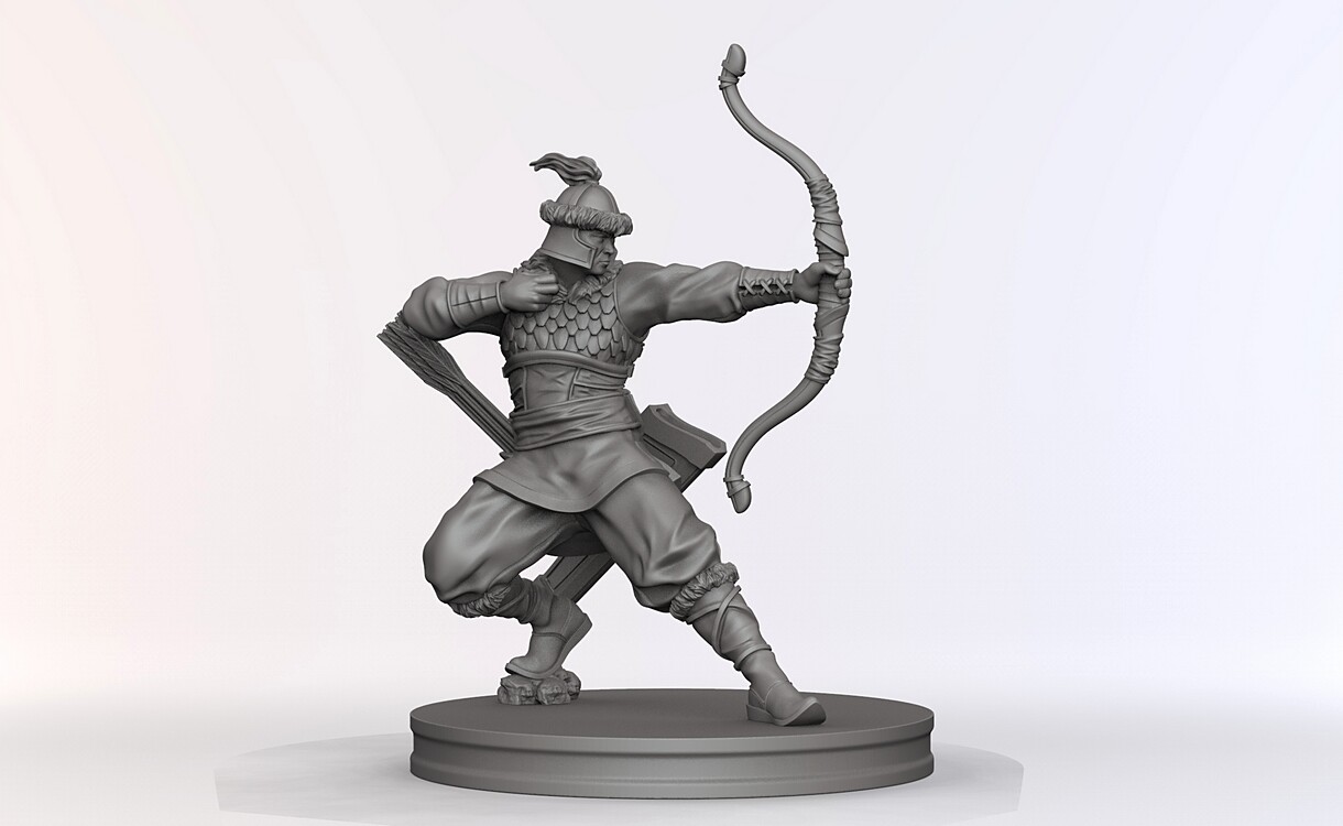ArtStation - Asudai: the Archer (free 3D Model) Asudai: the Archer ...