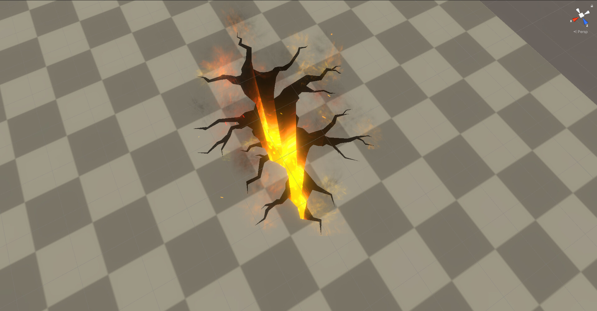 ArtStation - Ground crack lava with procedural alphablend fire