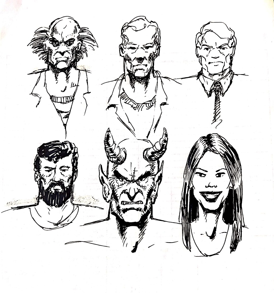 ArtStation - Floating heads at lunch