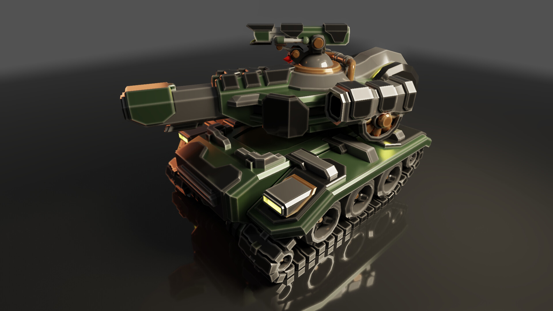 ArtStation - Low Poly Tank - Game Asset - Blender