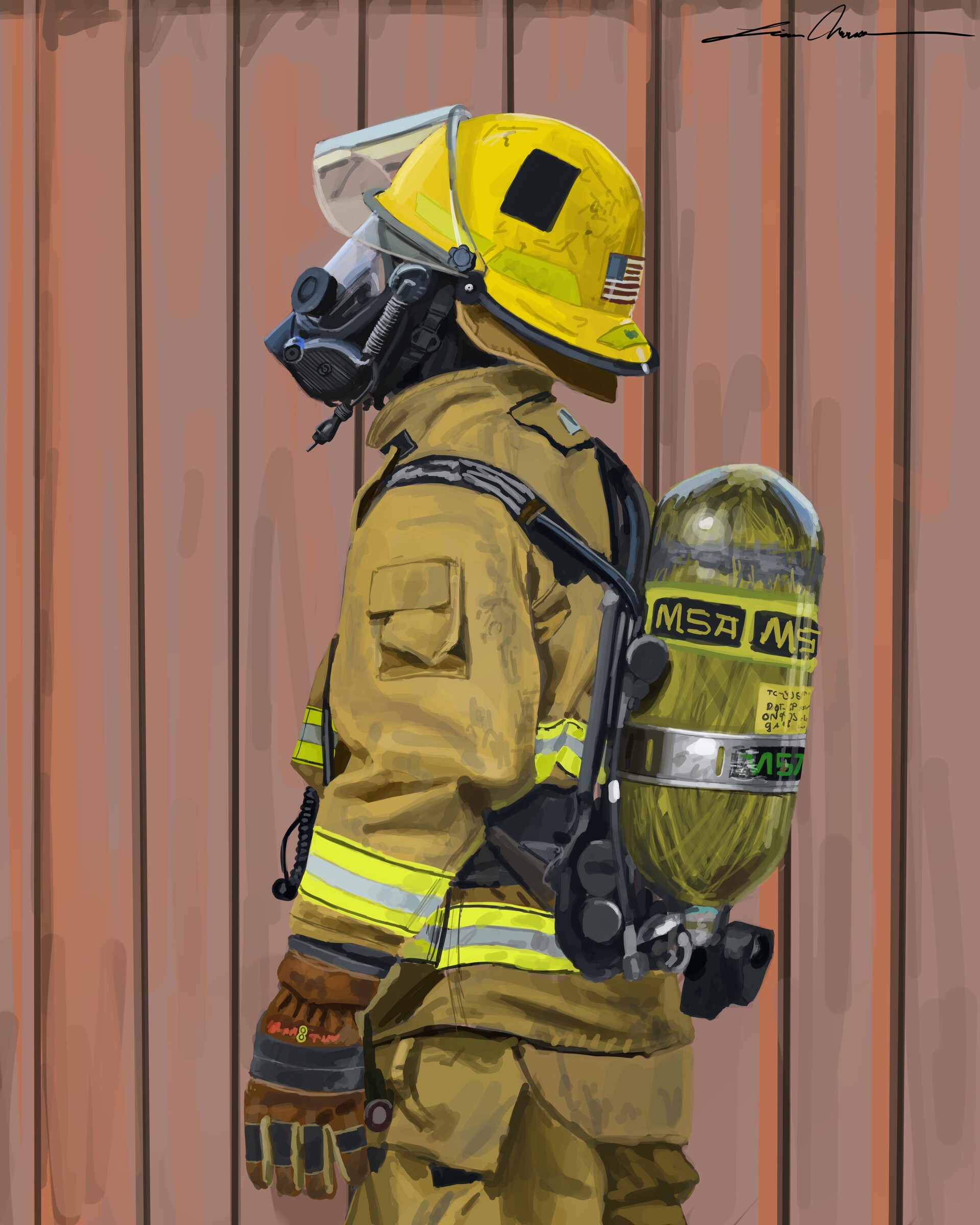 ArtStation - Firefighter-Photo Study