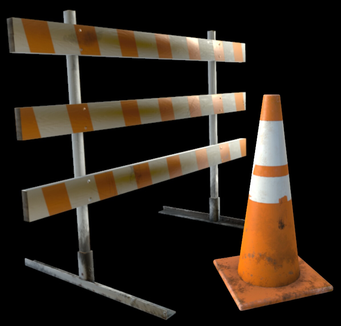 ArtStation - Roadblock & Traffic Cone
