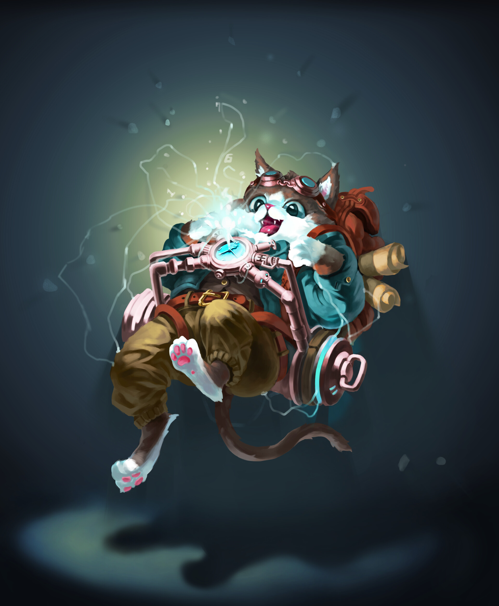 ArtStation - Cat. Time travel. Steampunk