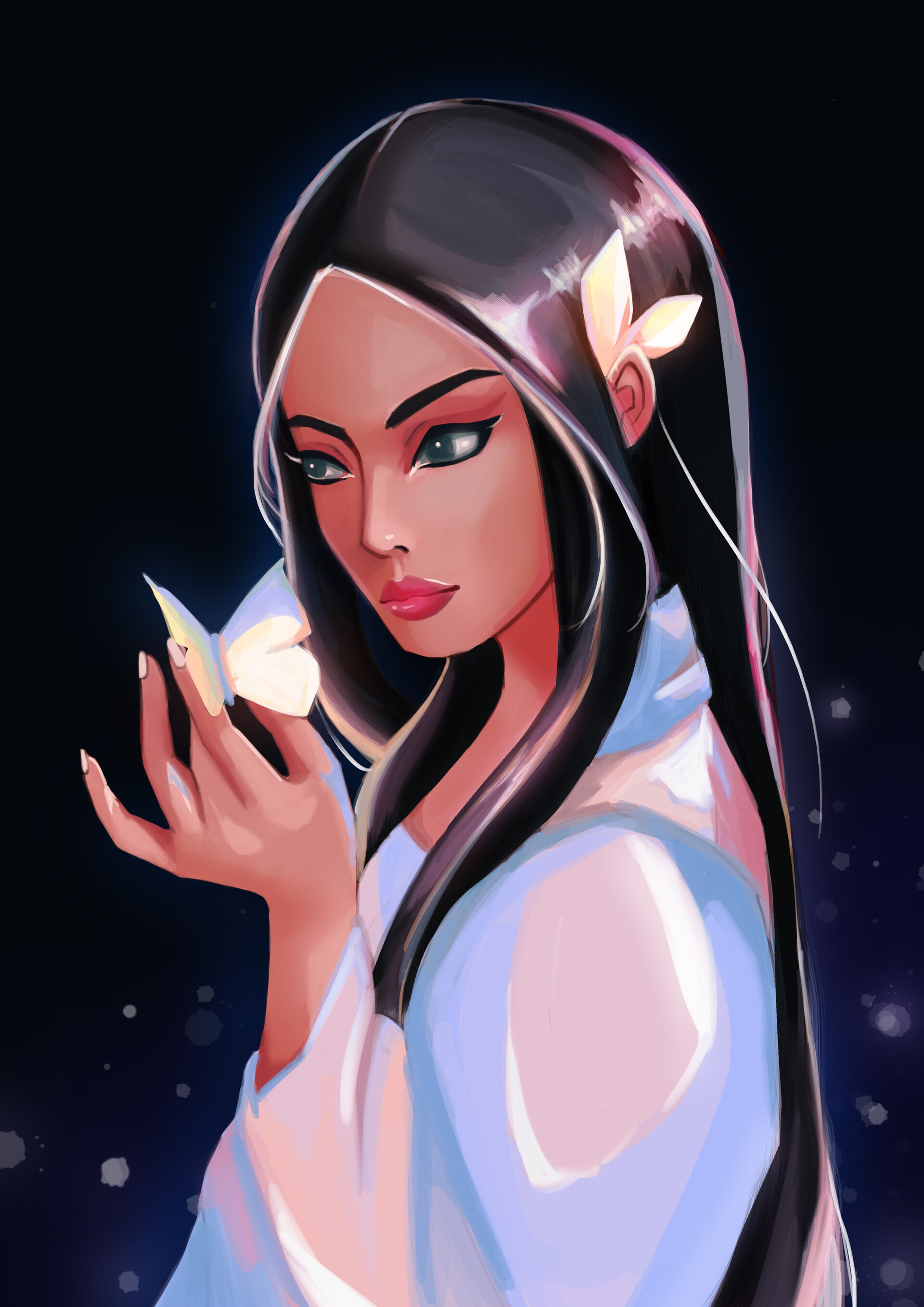 ArtStation - goddess portrait paint