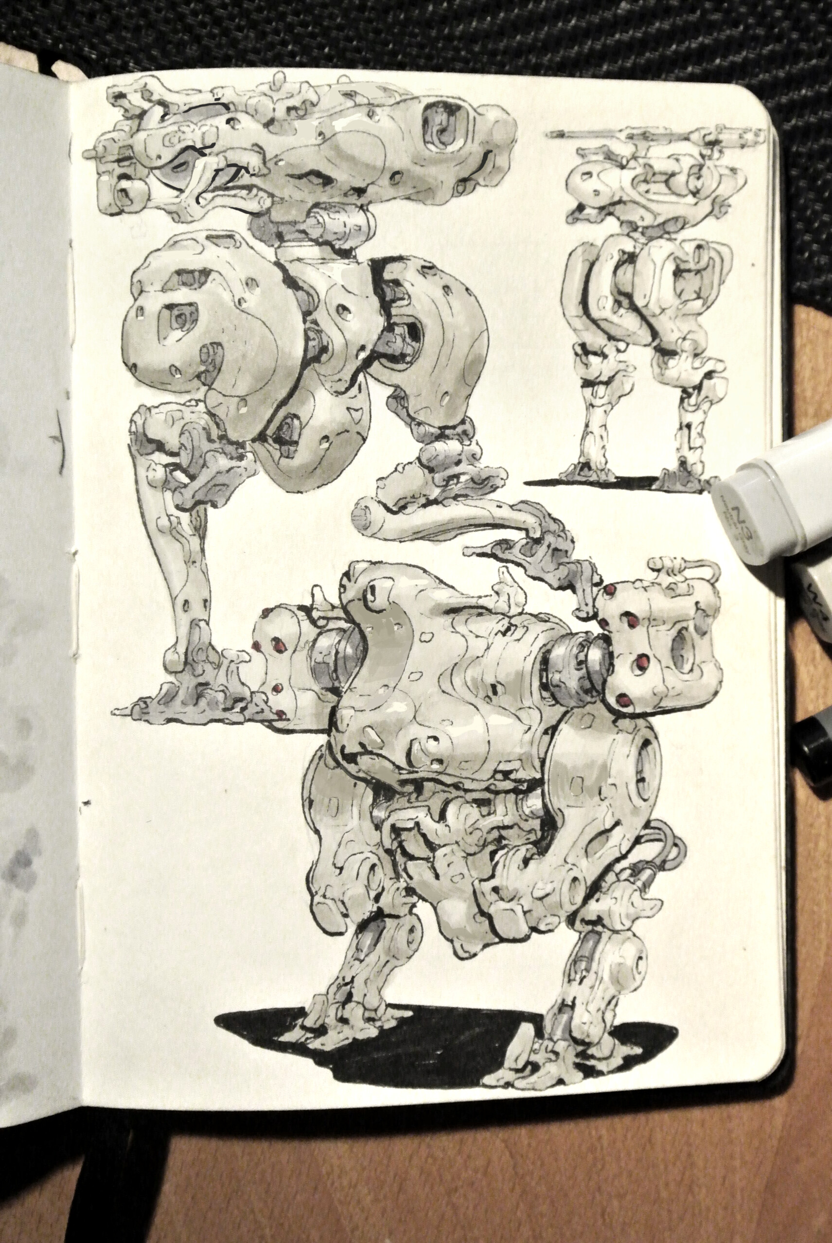 Michal Kus - More Mech Sketches - Traditional