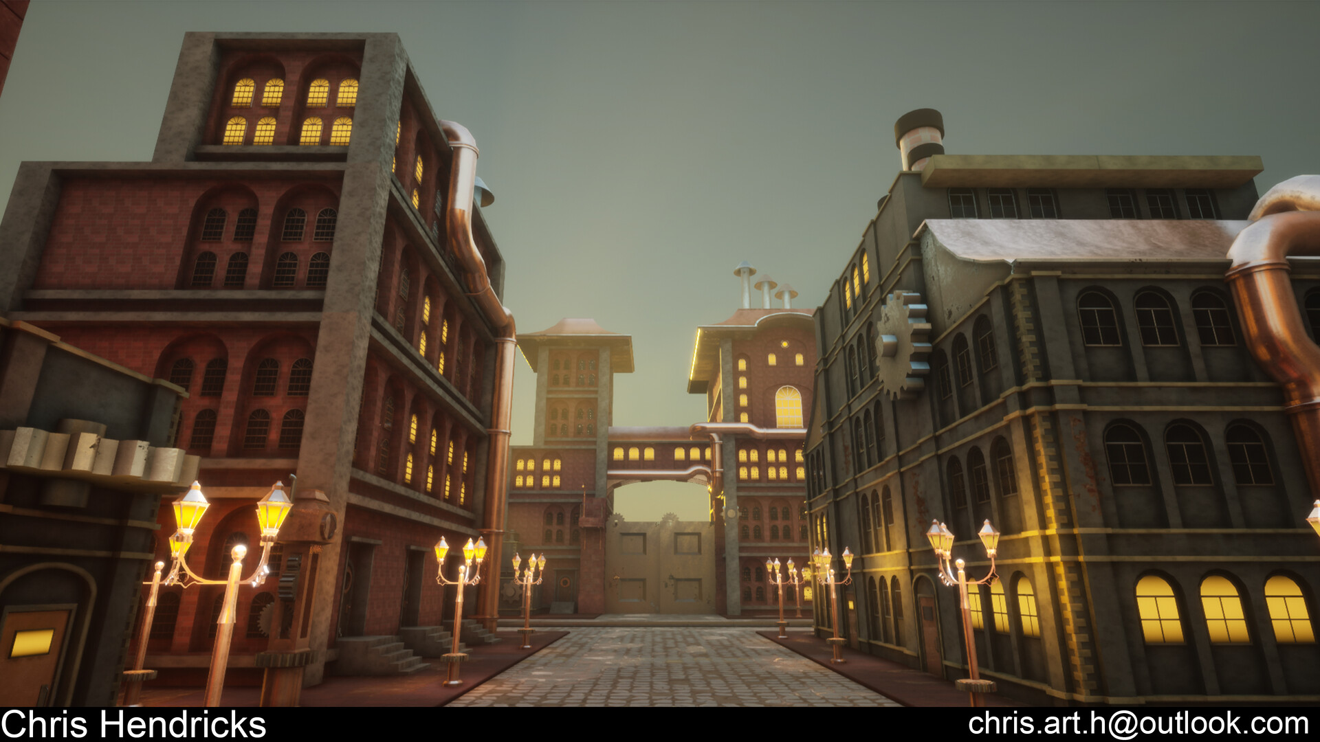 ArtStation - Downtown Steampunk