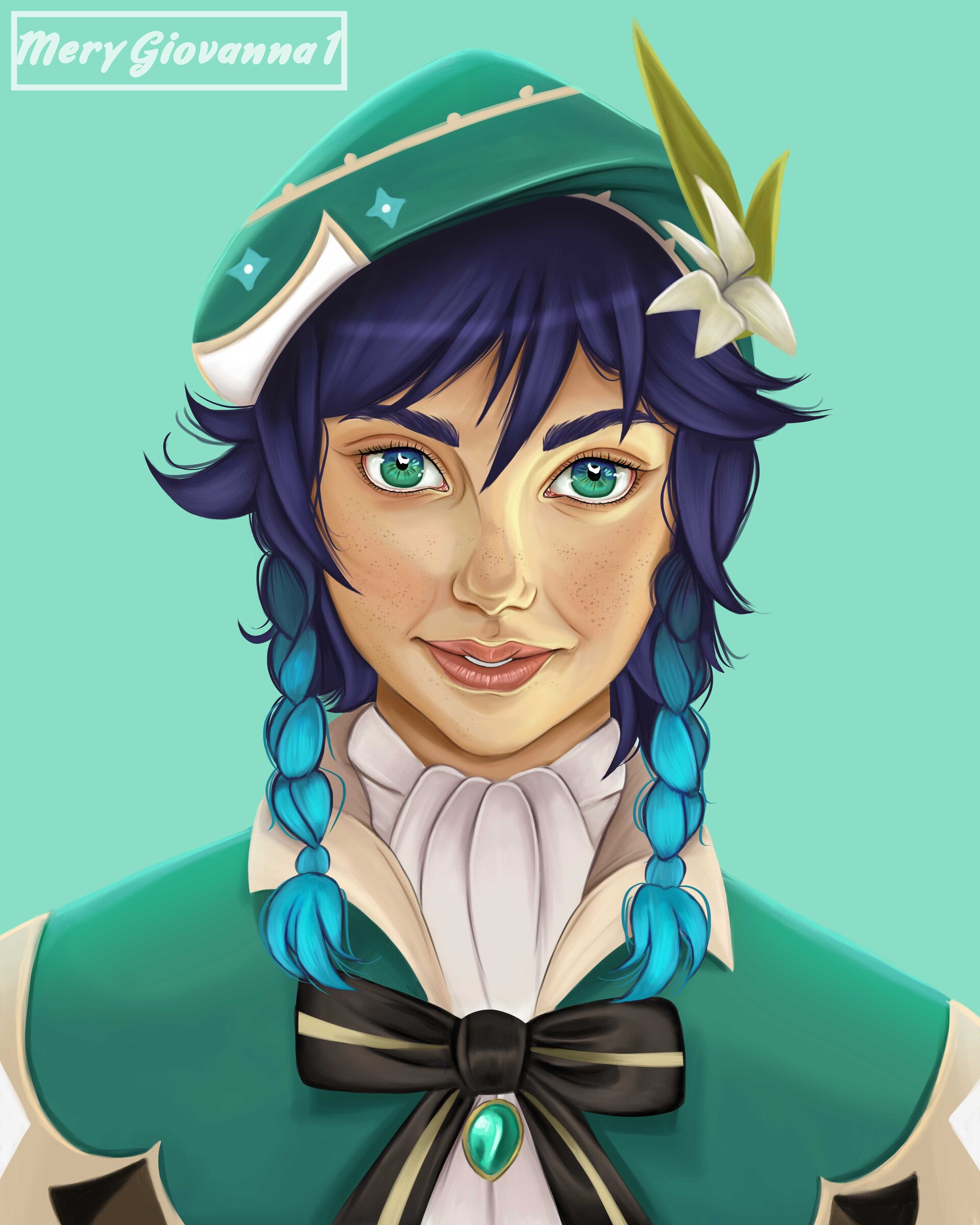 ArtStation - Portrait of Venti from Genshin Impact