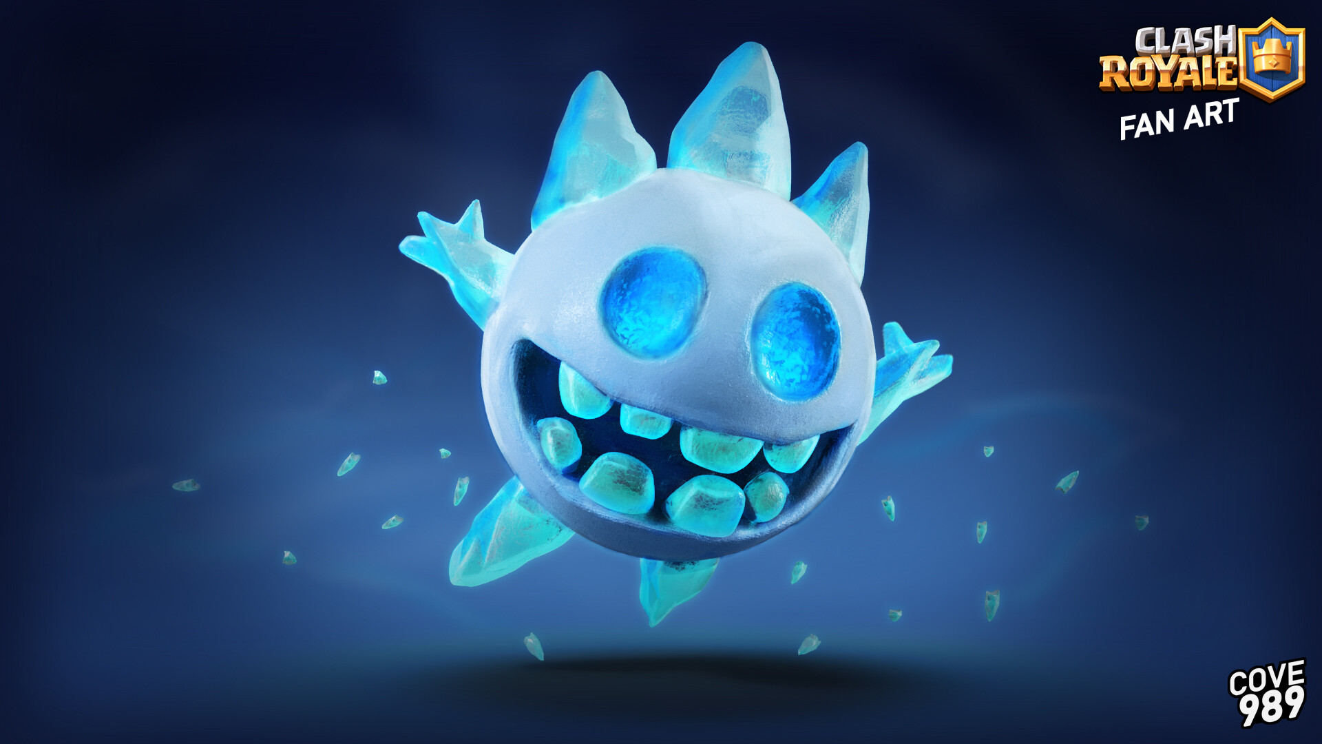 how to draw clash royale ice spirit