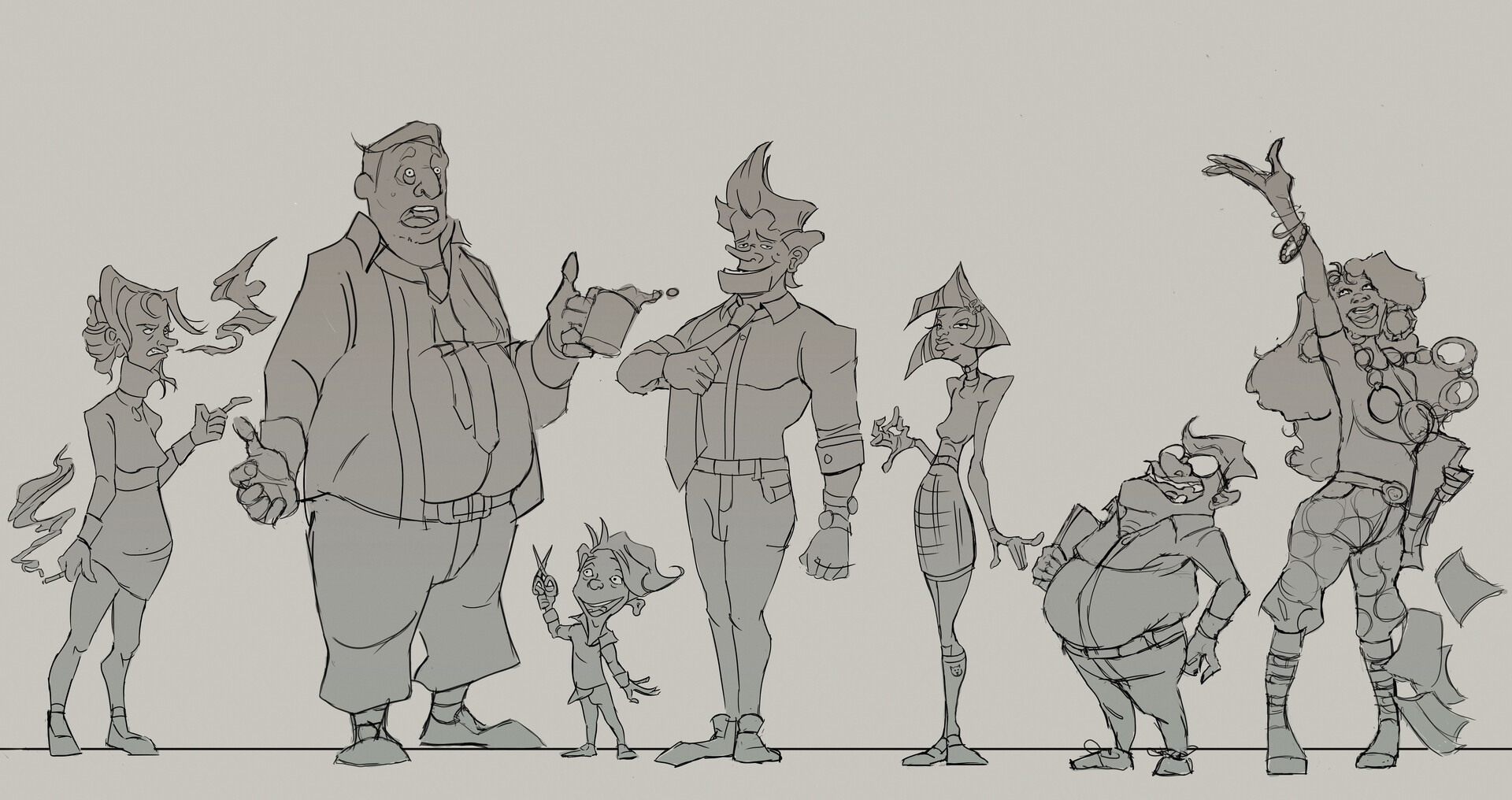 ArtStation - CHARACTER DESIGN - Line up