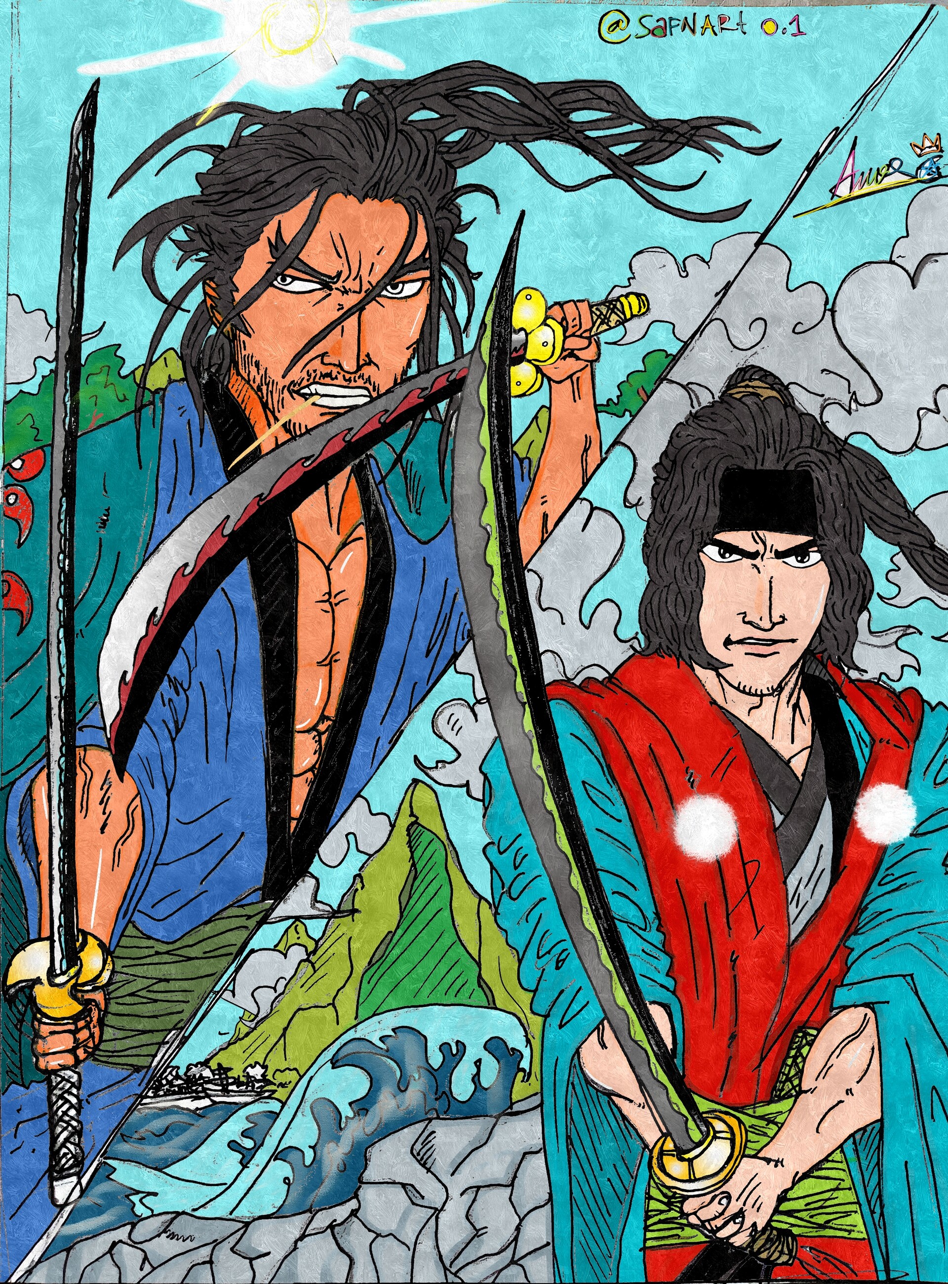 ArtStation - Miyamoto Musashi vs Sasaki Kojiro