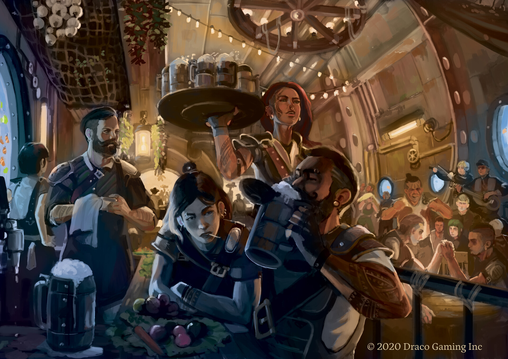 Halfling bard playing for the tavern by Rob Rey : ImaginaryTaverns