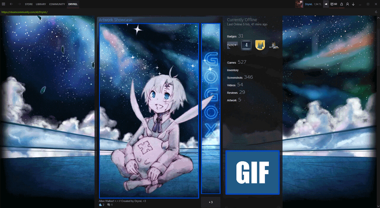 ArtStation - Allen Walker (D.Gray-man) | Animated Steam Artwork