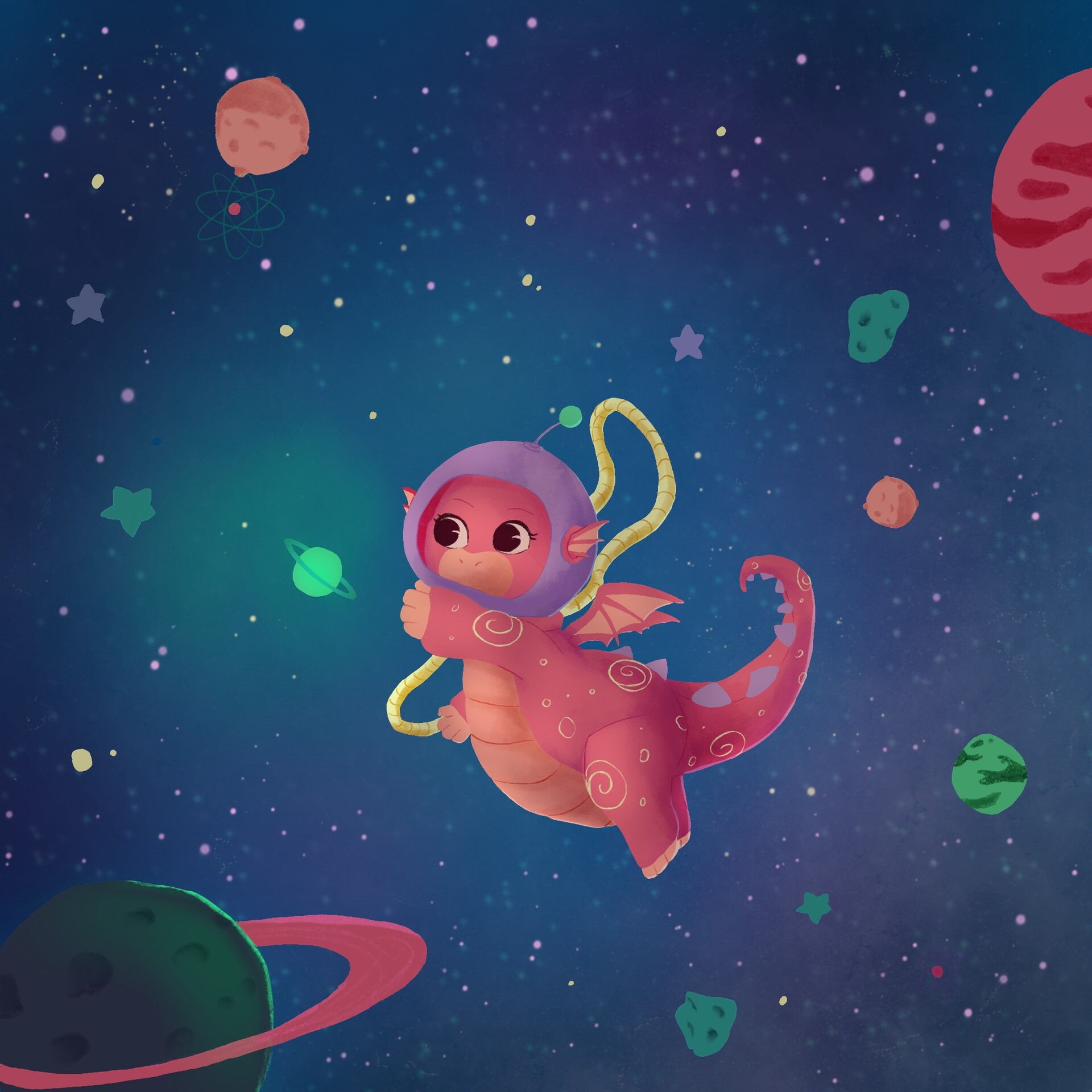 ArtStation - Dragon in Space