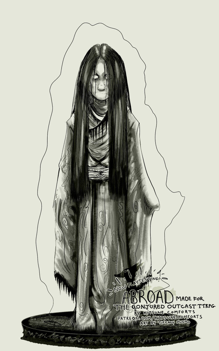 Tiffany Munro - Abroad - Conjured Outcast TTRPG by Kitsune Comforts art ...